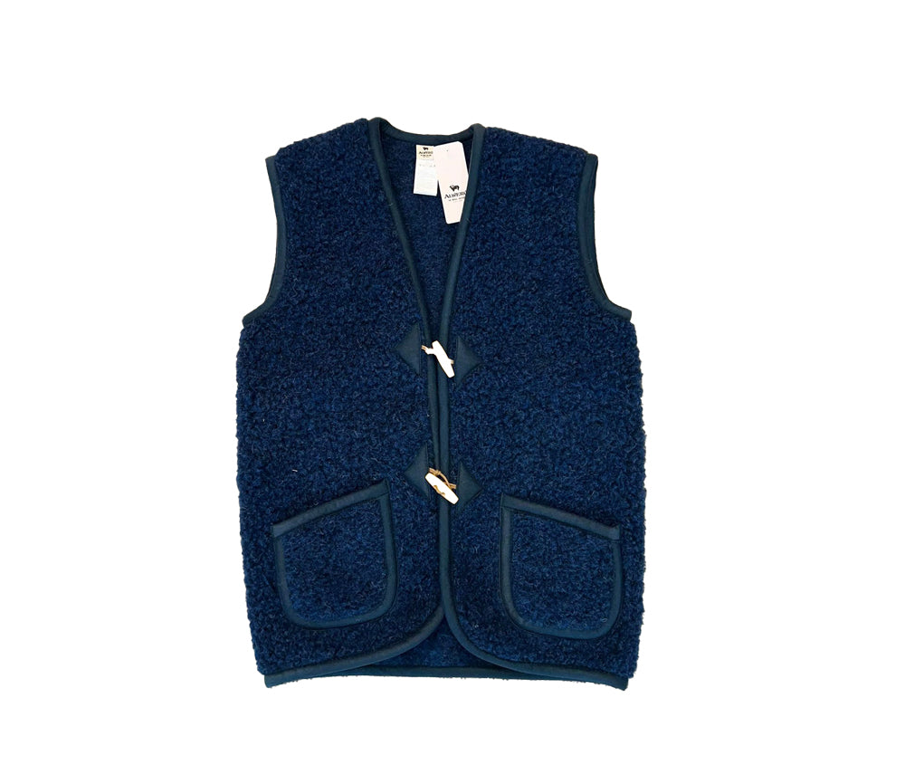 Alwero - Bodywarmer "Alpen" Adult, organic wool, NAVY BLUE – ALWERO ...