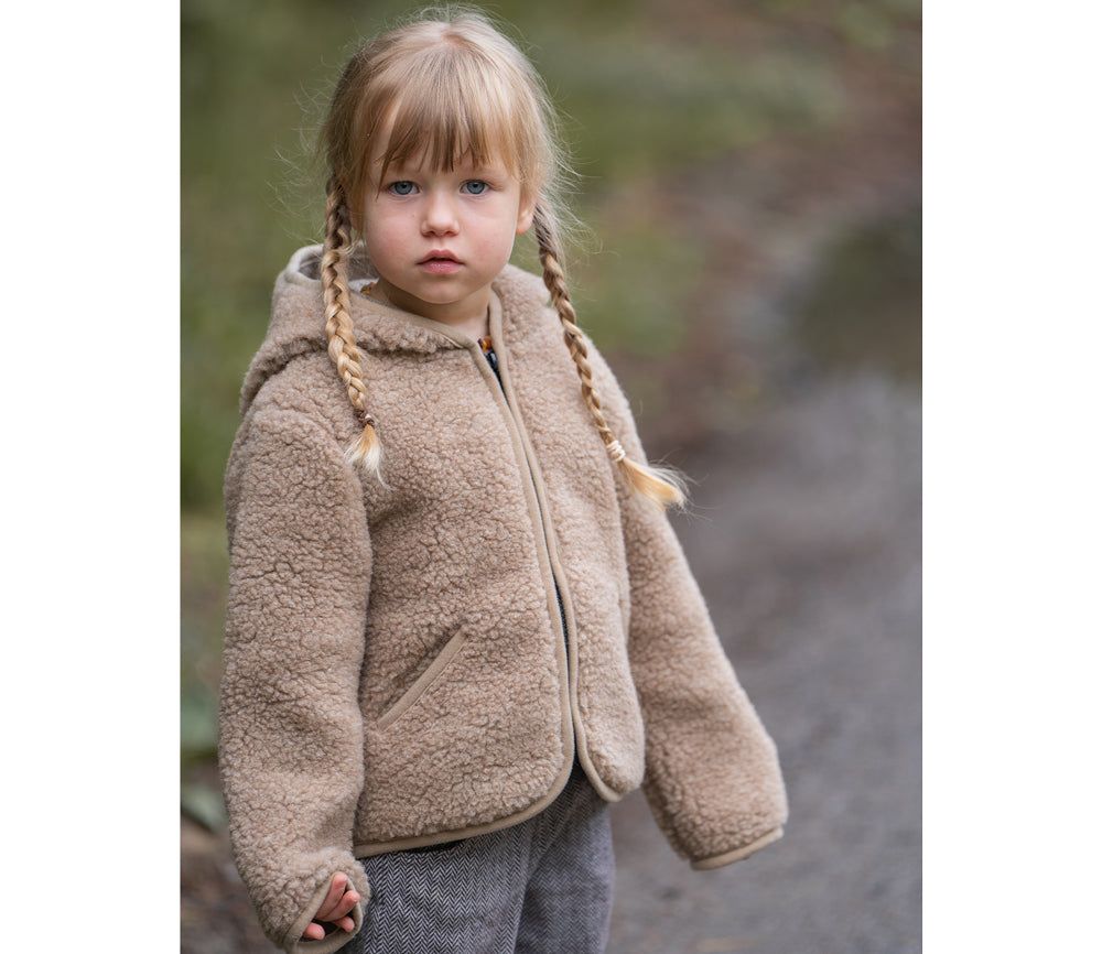 Alwero - Transition jacket "YPOS" Junior, organic wool, TAN, ultra lig ...