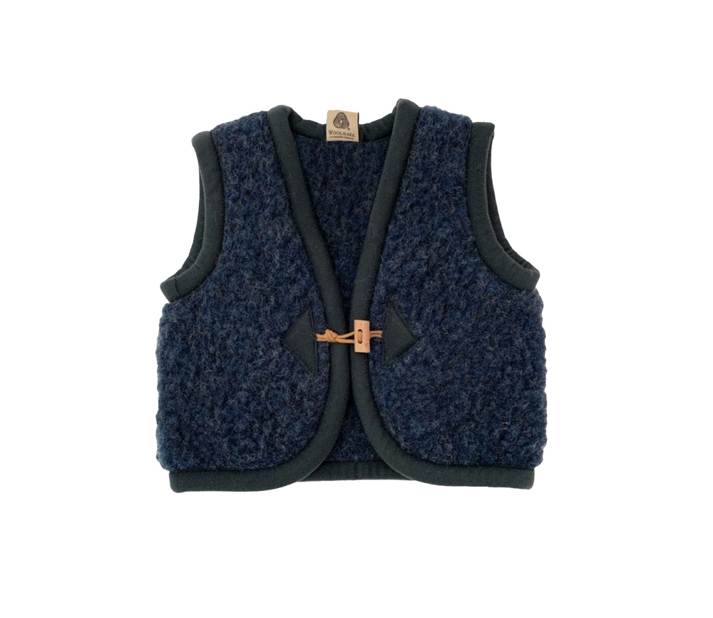 Alwero - Bodywarmer Alpen Junior, organic wool, DARK NAVY – ALWERO ...