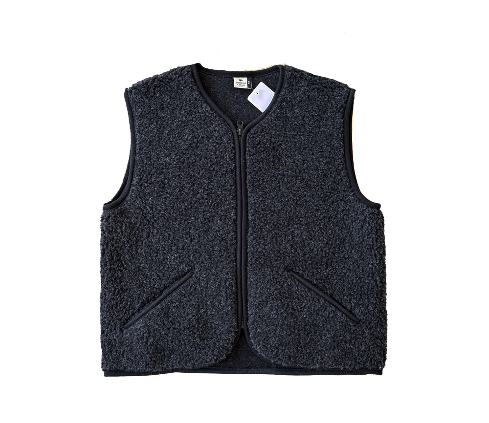Alwero - Vest "POS" Adult, organic wool, DEEP BLACK, ultra light ...