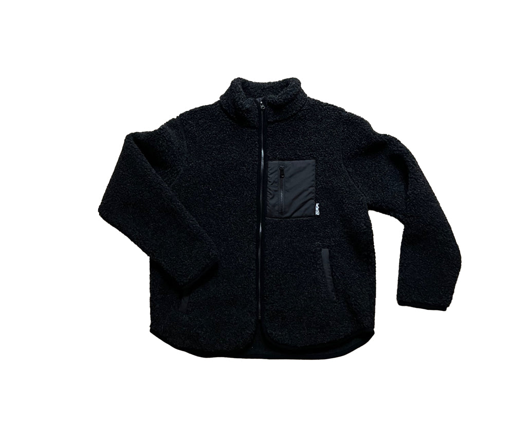Alwero - SHERPA Jacket, Deep Black, organic wool, ultra light, unisex ...
