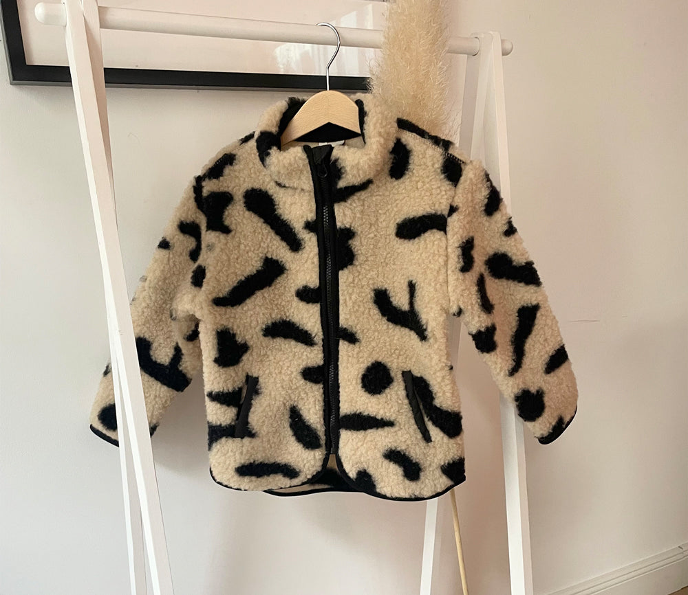 Alwero - Teddy wool jacket LEO Junior, organic wool, cheetah – ALWERO ...