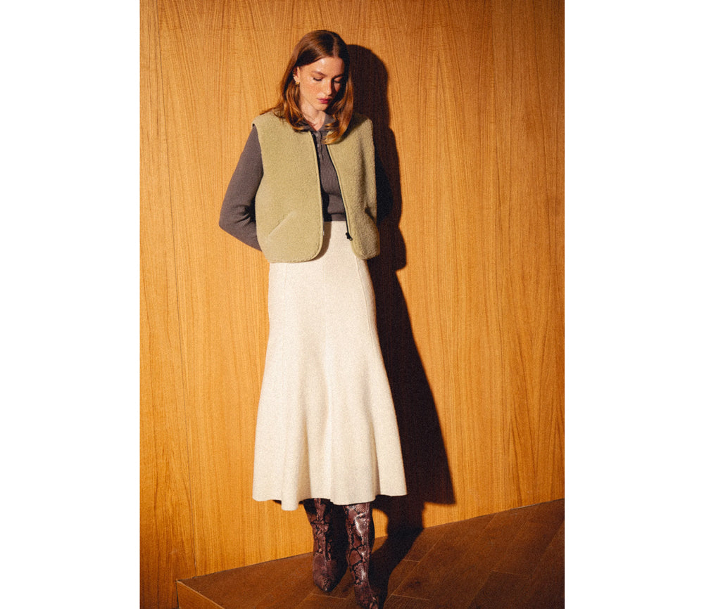 Alwero - Vest "POS" Adult, organic wool, pistachio, ultra light ...